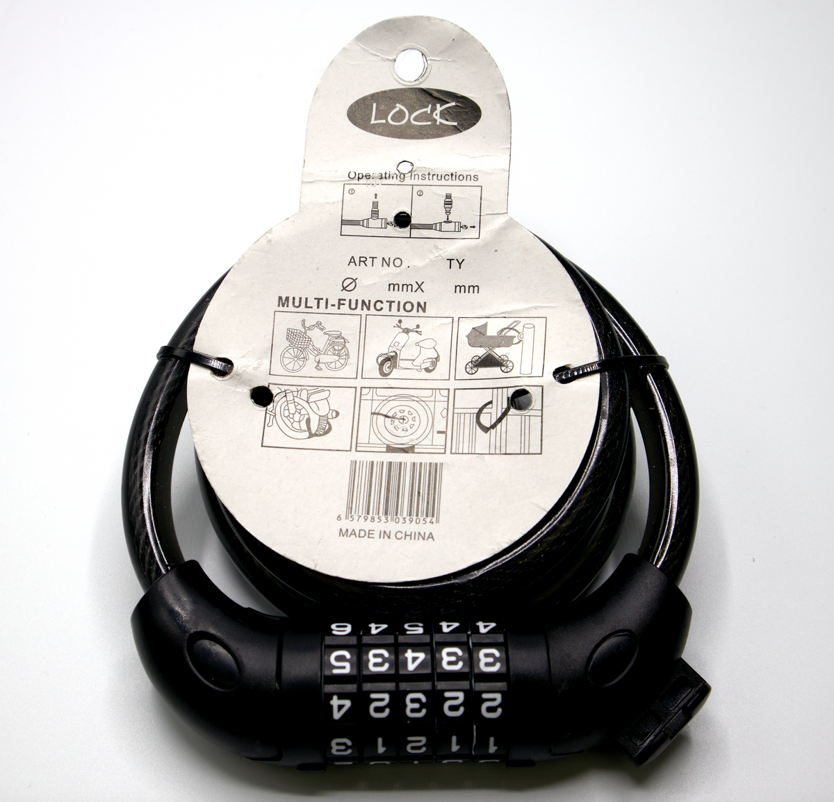 5-Digit Electric Scooter Combination Security Lock - Electra Zoom